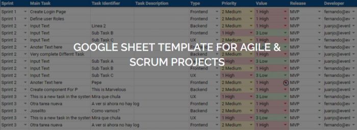 Evenbytes | Google Sheet Template for agile scrum projects reporting ...